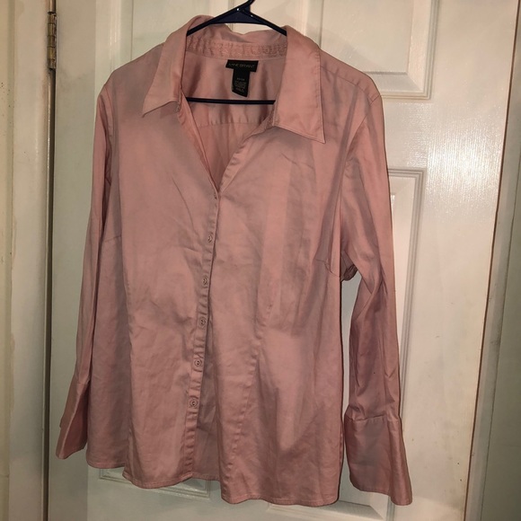 Lane Bryant | Tops | Lane Bryant Pink Cotton Button Down | Poshmark